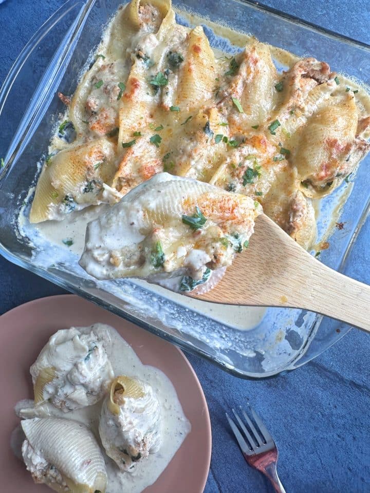 Seafood Stuffed Shells with Shrimp and Crab - Coined Cuisine