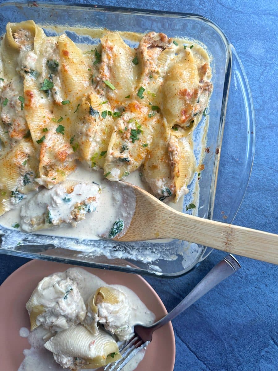 Seafood Stuffed Shells with Shrimp and Crab - Coined Cuisine