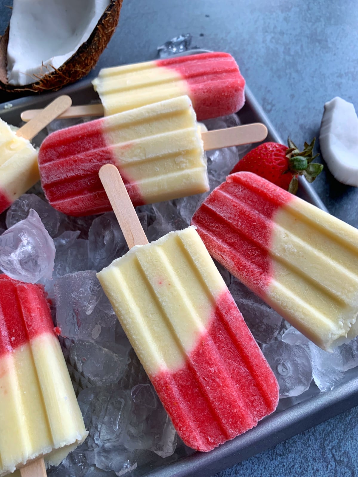 Homemade Miami Vice Popsicles - Coined Cuisine